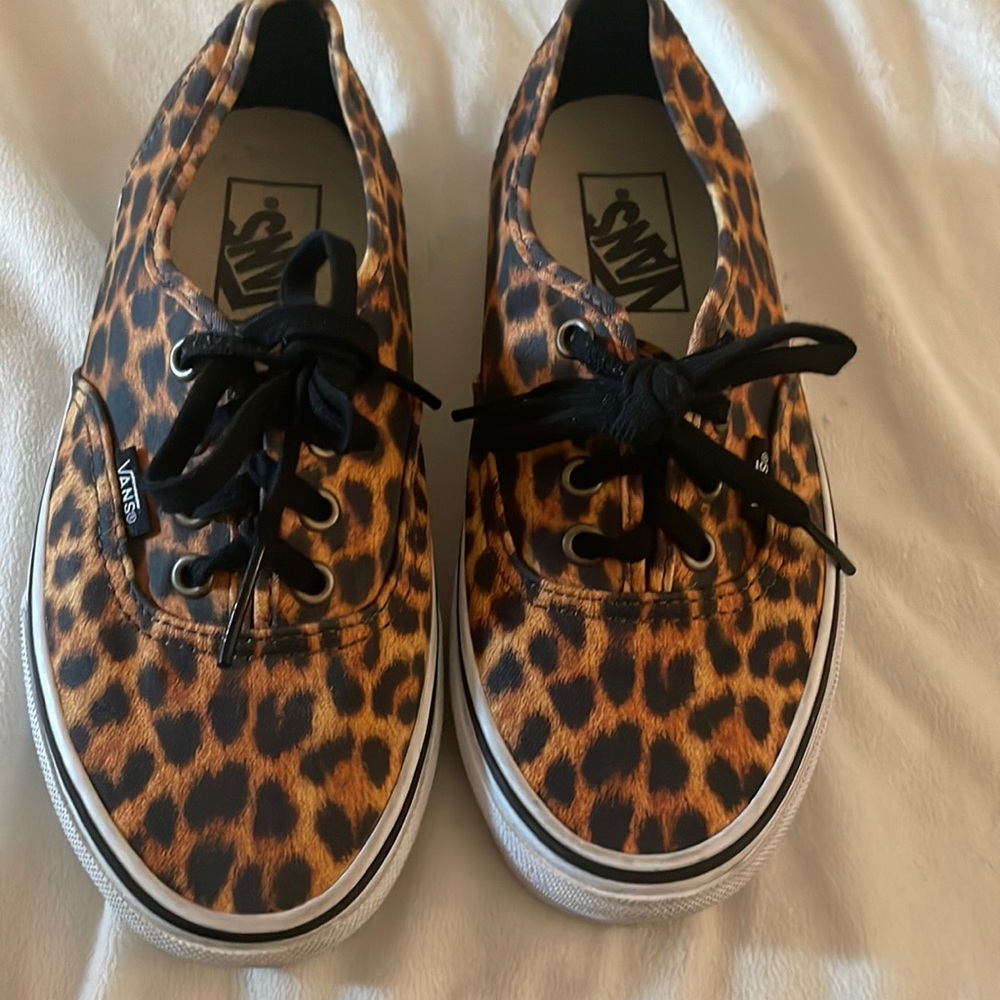Vans Classic Leopard Cheetah Print Sneaker Shoes Brow… - Gem